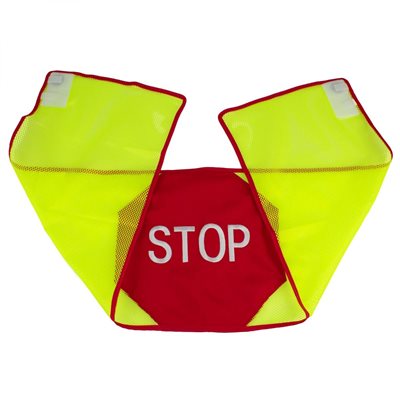 BANNIERE D'ARRET (STOP) 12"X50" AVEC ATTACHE AIMANTEE